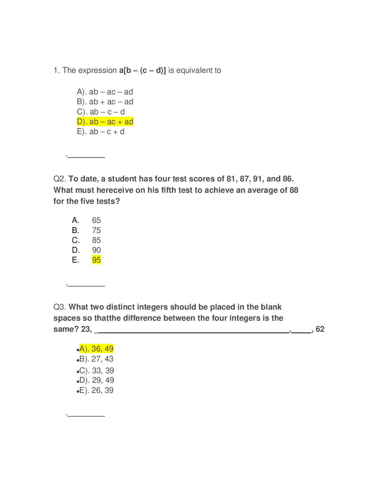 EXPONENT RULES PRACTICE A With Answer Keys Scholarfriends
